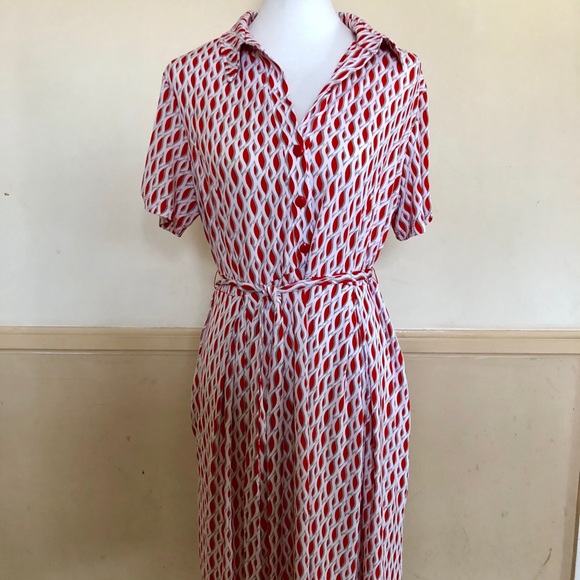 Kenar | Dresses | Darling Print Midi Shirt Dress Oh And Pockets | Poshmark